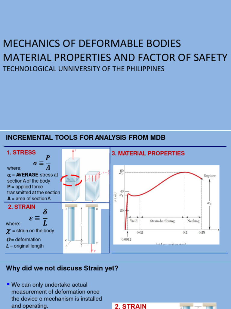 mechanics of deformable bodies_Material Properties Review and Factor of ... mechanics of deformable bodies_Material Properties Review and Factor of ...