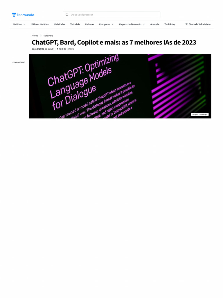 As Melhores IAs de 2023 | PDF
