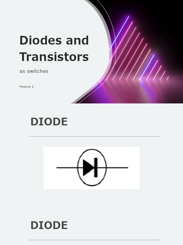 Diodes and Transistors | PDF