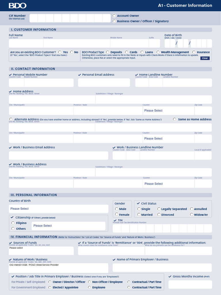 BDO Loan Application Form Details | PDF | Loans | Banks