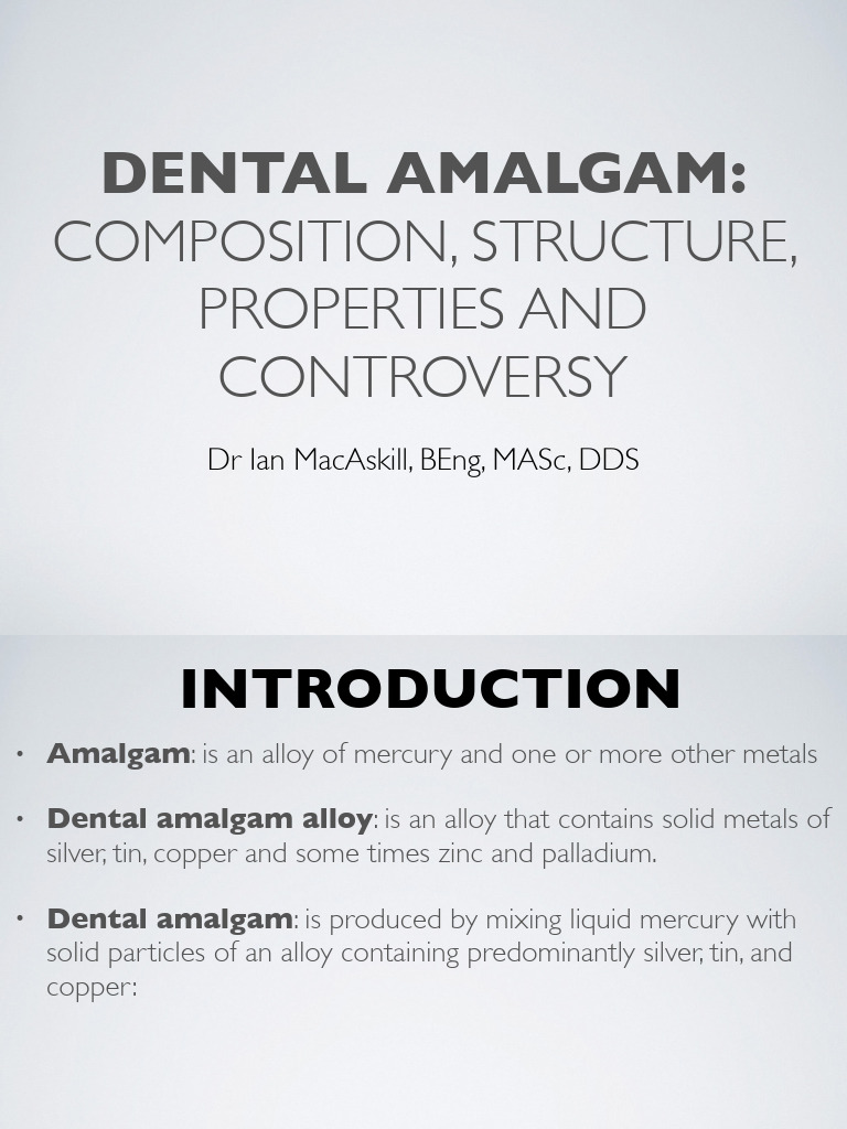 Dental Amalgams 2023 | PDF | Chemistry | Materials Science