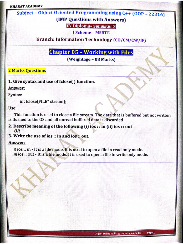 Oop Chapter 5 | PDF Oop Chapter 5 | PDF