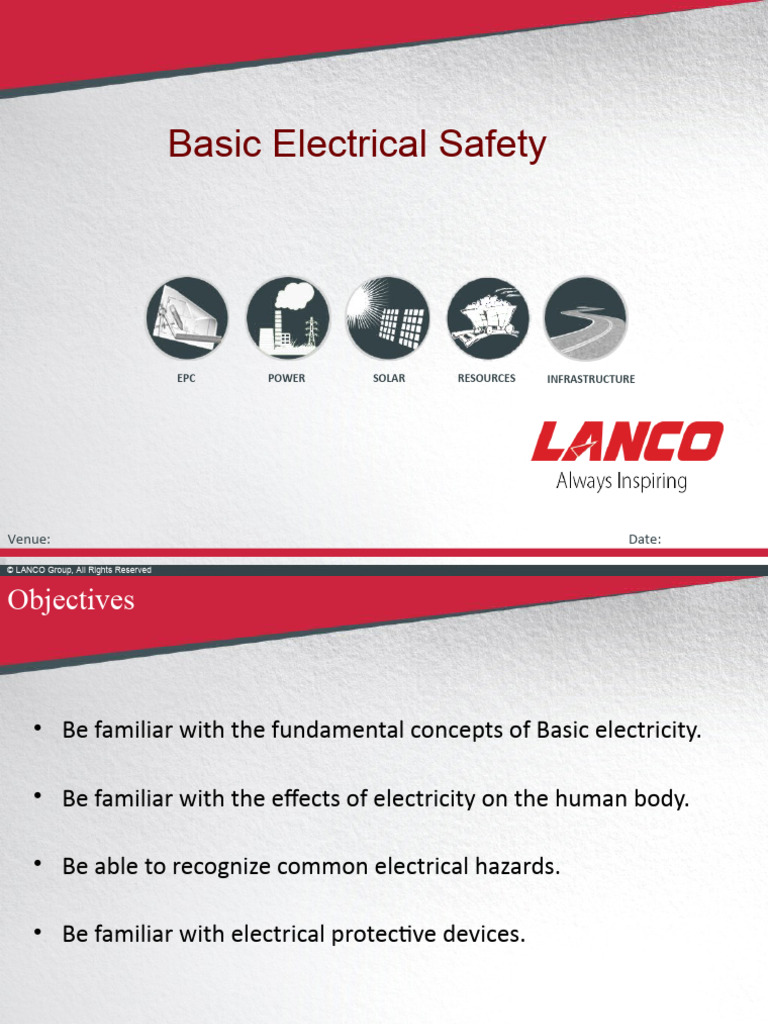 Electrical Safety For HSE Training Program | PDF