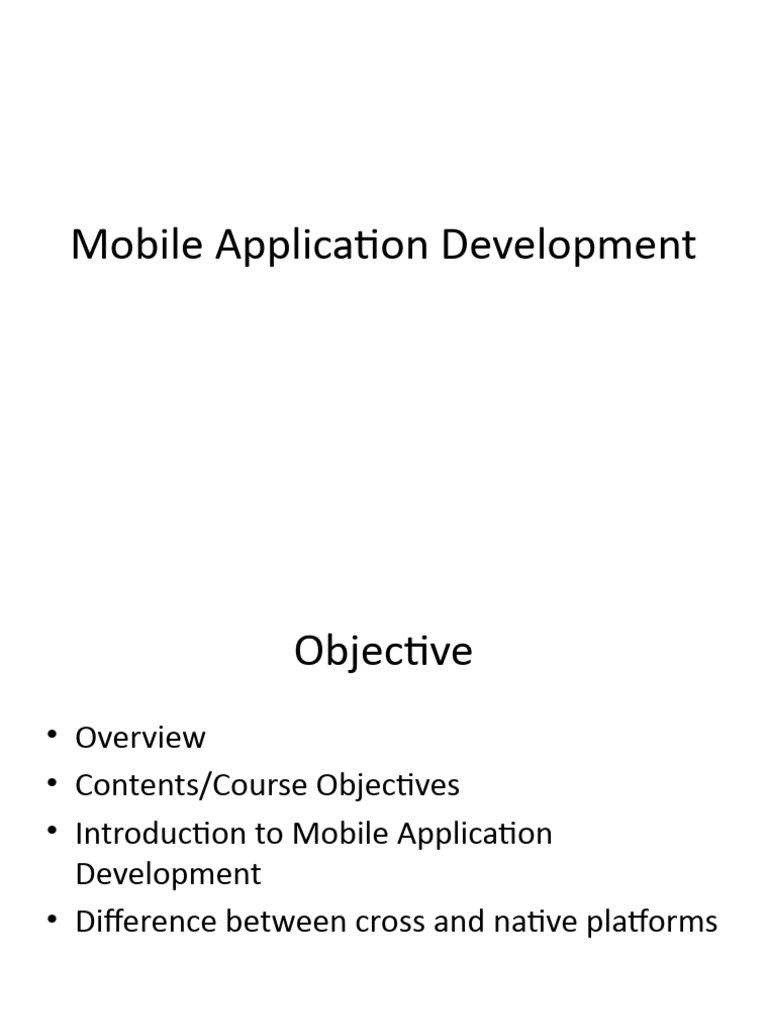 Week 1 Introduction | PDF | Mobile App | Cross Platform Software Week 1 Introduction | PDF | Mobile App | Cross Platform Software