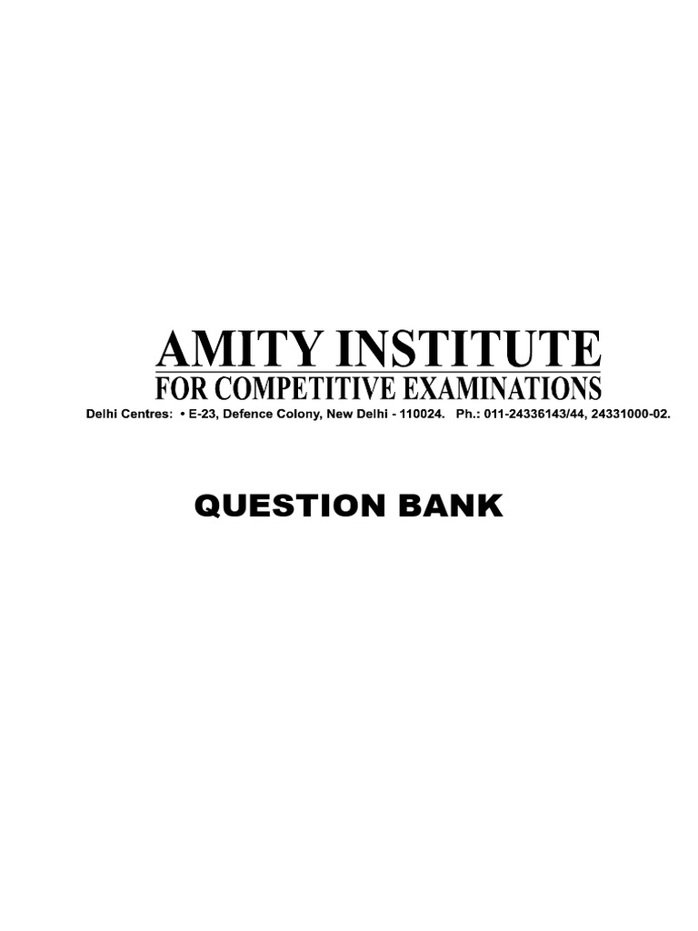 Amity Question Bank | PDF