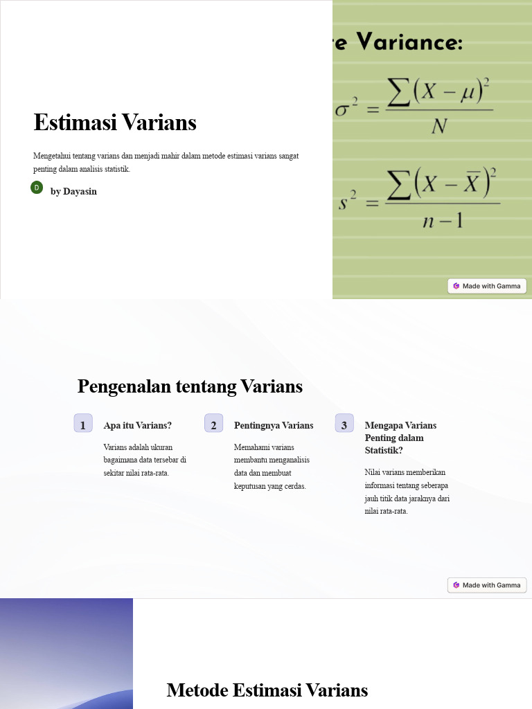 Panduan Estimasi Varians | PDF | Komputer