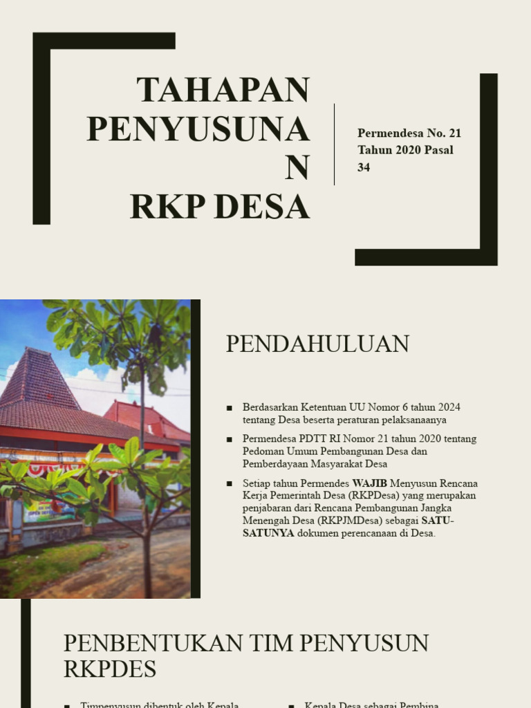 TAHAPAN PENYUSUNAN RKPDesa | PDF