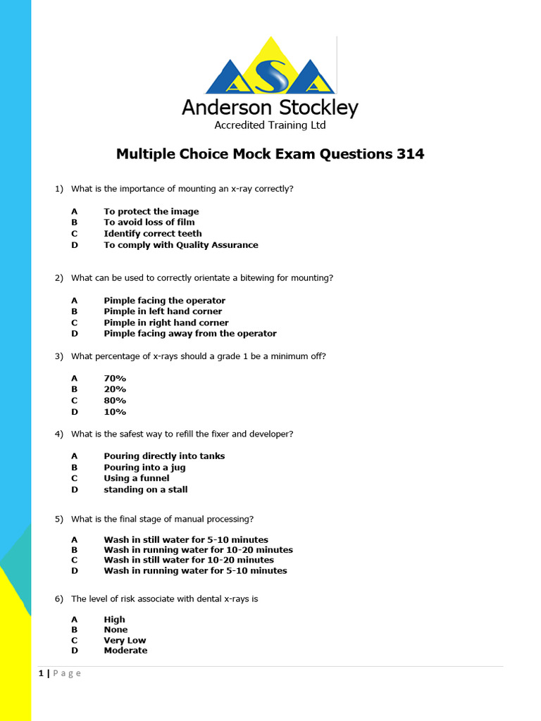 Multiple Choice Exam Questions 314 | PDF