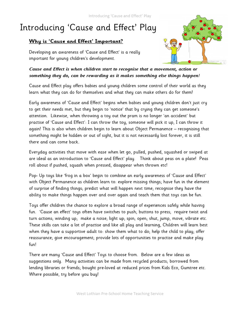 Cause and Effect Play | PDF