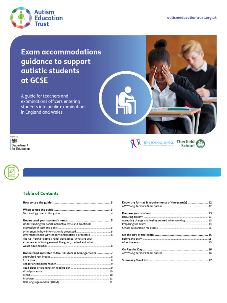 AET Exam Accommodations Guidance I S | PDF | Autism Spectrum | Experience