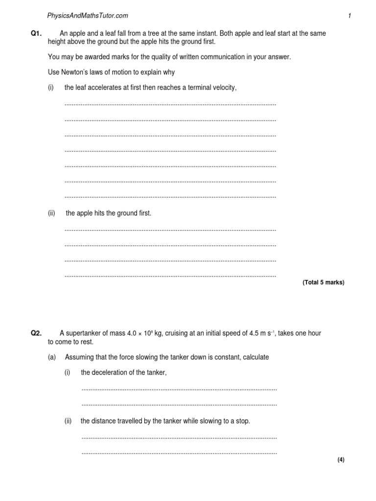 Motion & Force | PDF | Acceleration | Force