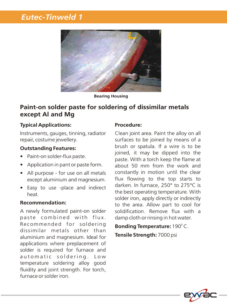 Eutec Tinweld 1 | PDF