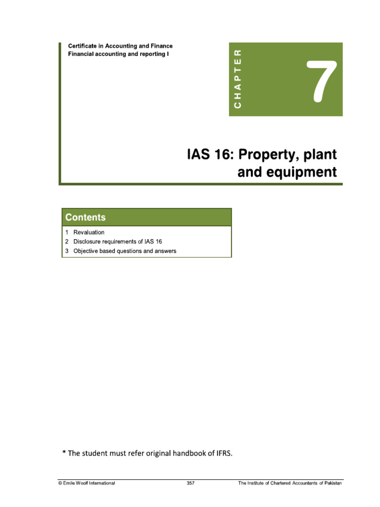 IAS 16 PPE Detail Reading | PDF