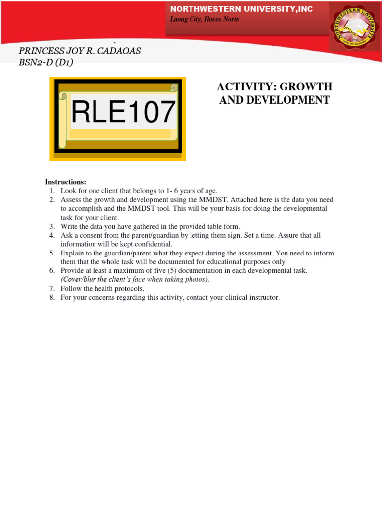 Rle-107-Mmdst 2 | PDF | Pregnancy | Child Development