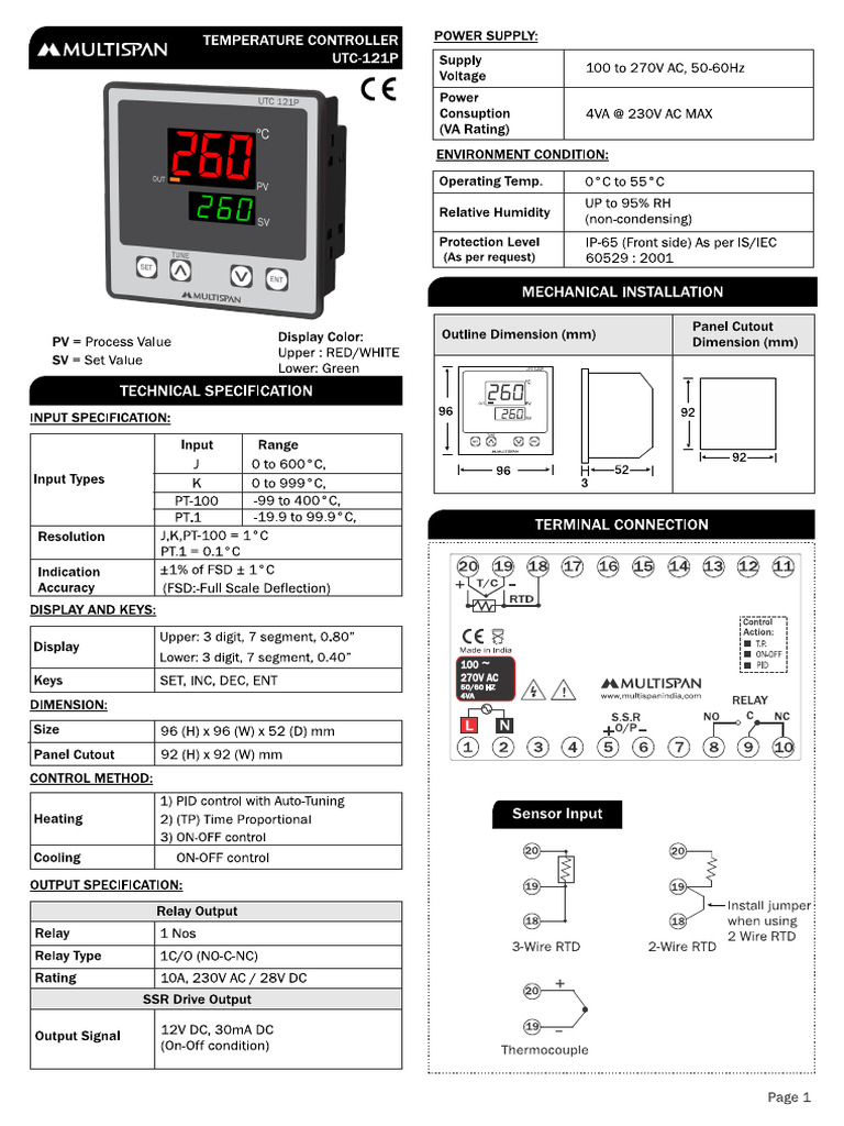 Utc-121p A2 3 RG WG | PDF