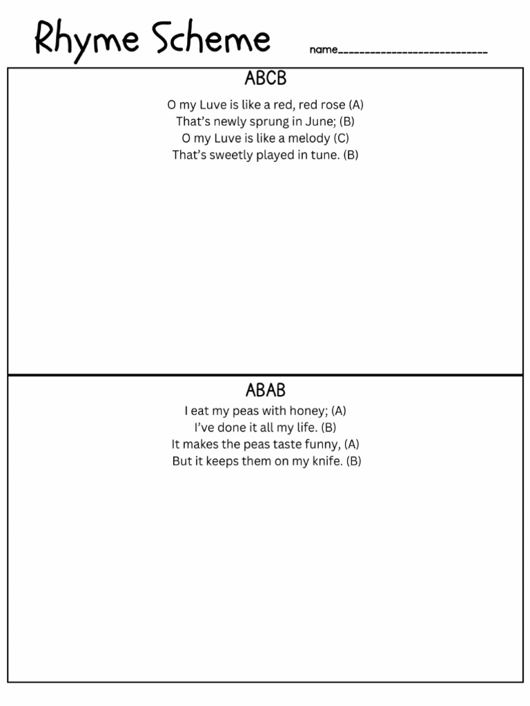 Rhyme Scheme Updated | PDF
