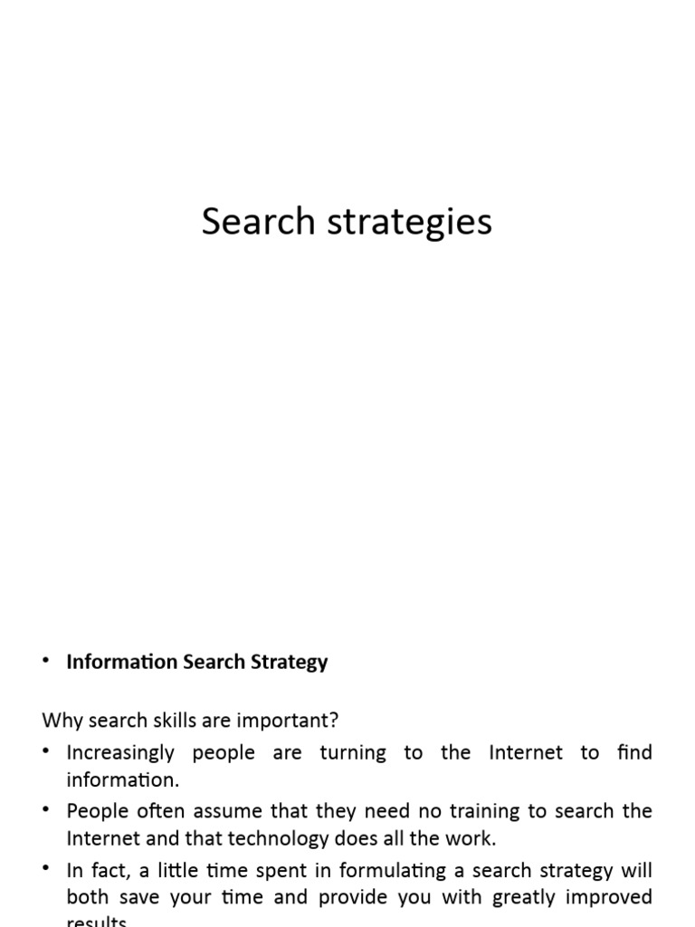 Unit 3. Search Strategies | PDF | Index Term | Information Unit 3. Search Strategies | PDF | Index Term | Information