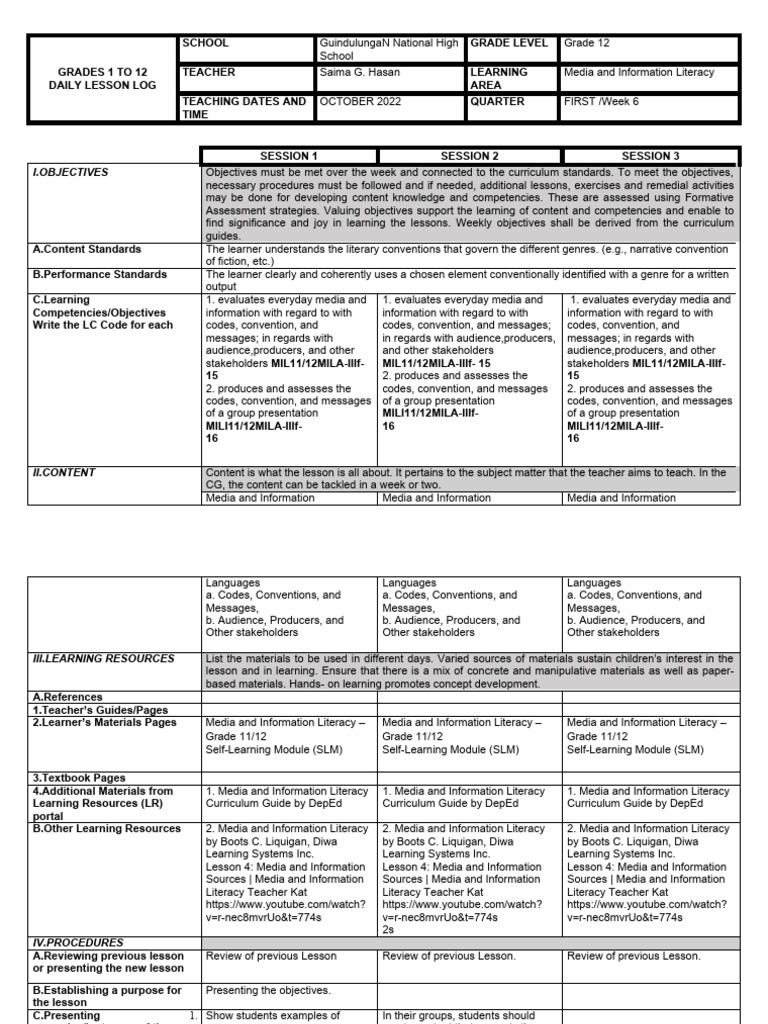 Mil DLL Quarter 1 5TH Week | PDF | Career & Growth | Social Science