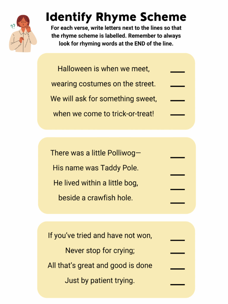 Identify Rhyme Scheme | PDF