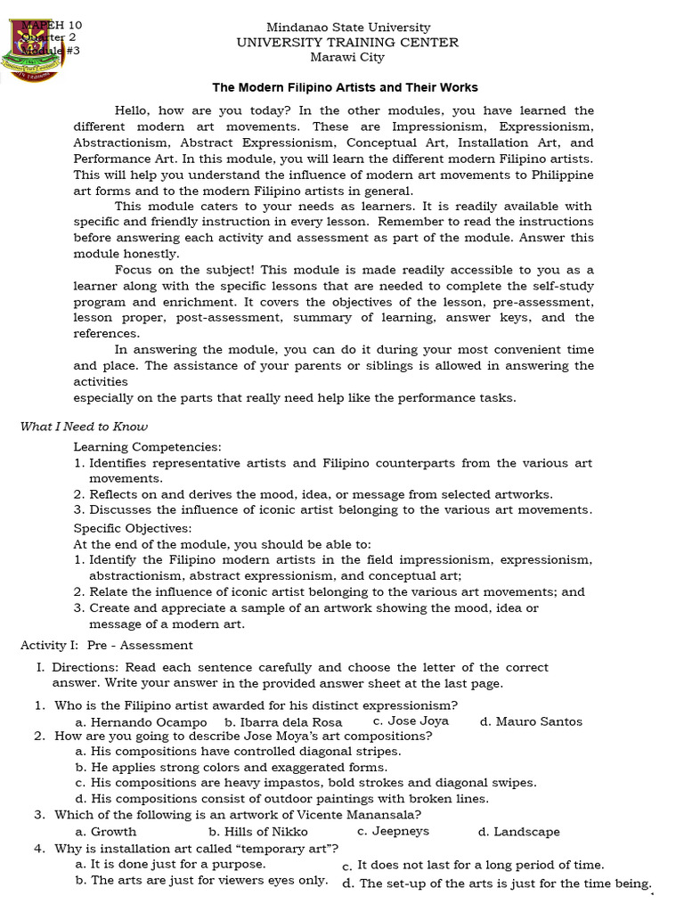 Arts Q2 Module 3 FINAL1 | PDF | Abstract Art | Cubism