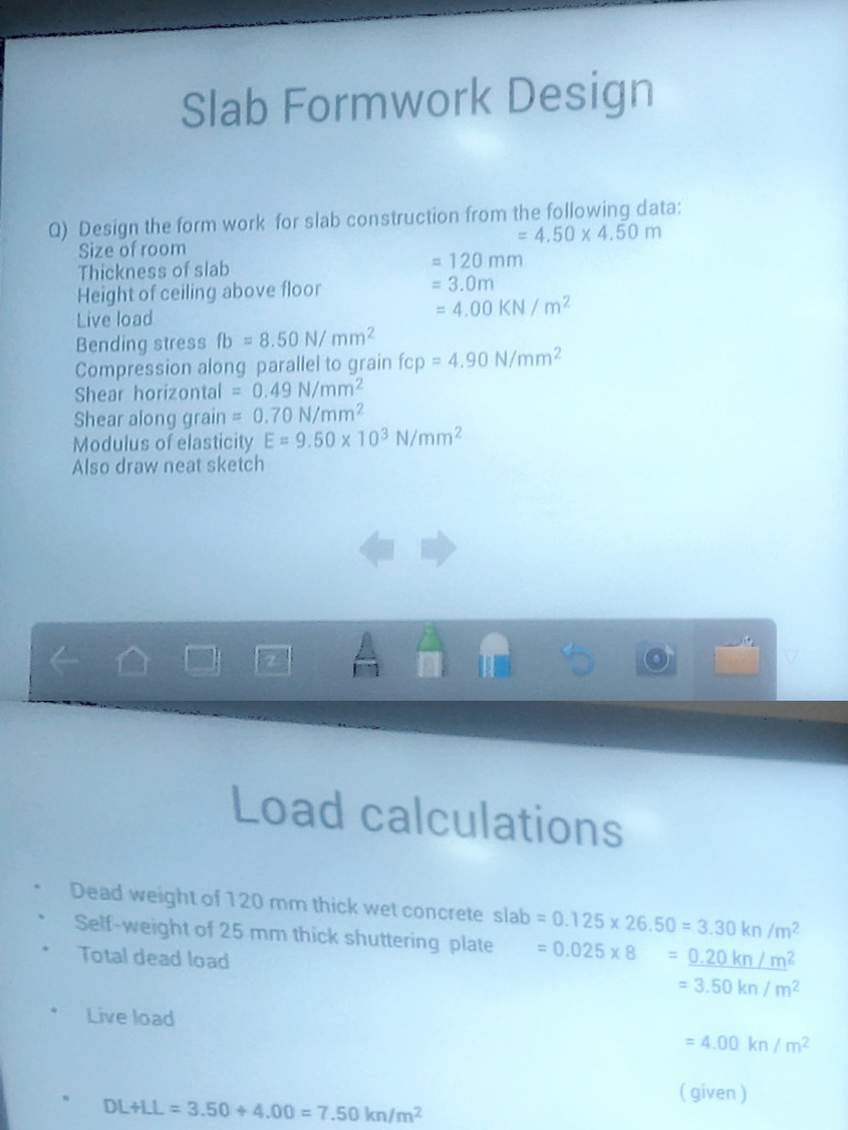 Design of Shuttering For A Slab | PDF