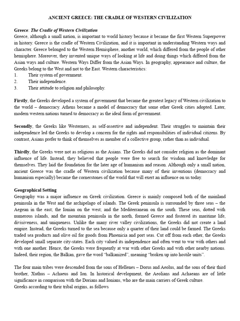 Ancient Greece (History) Short Print | PDF | Greeks | Ancient Greece