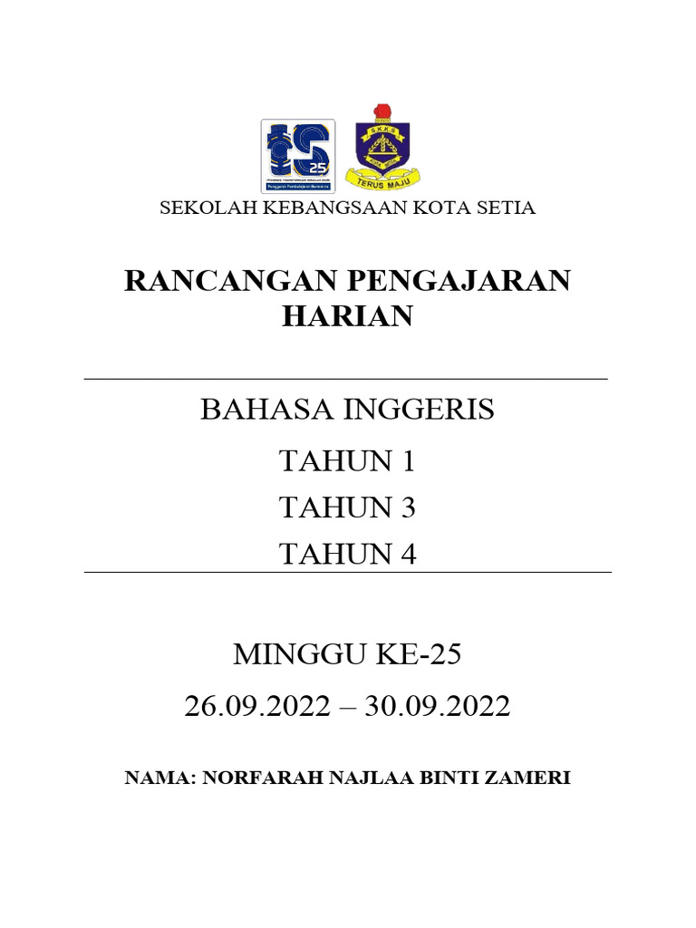 RPH M25 | PDF | Lesson Plan | Teachers