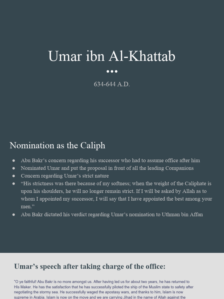 Hazrat umar caliphate 2 | PDF | Umar | Caliphate