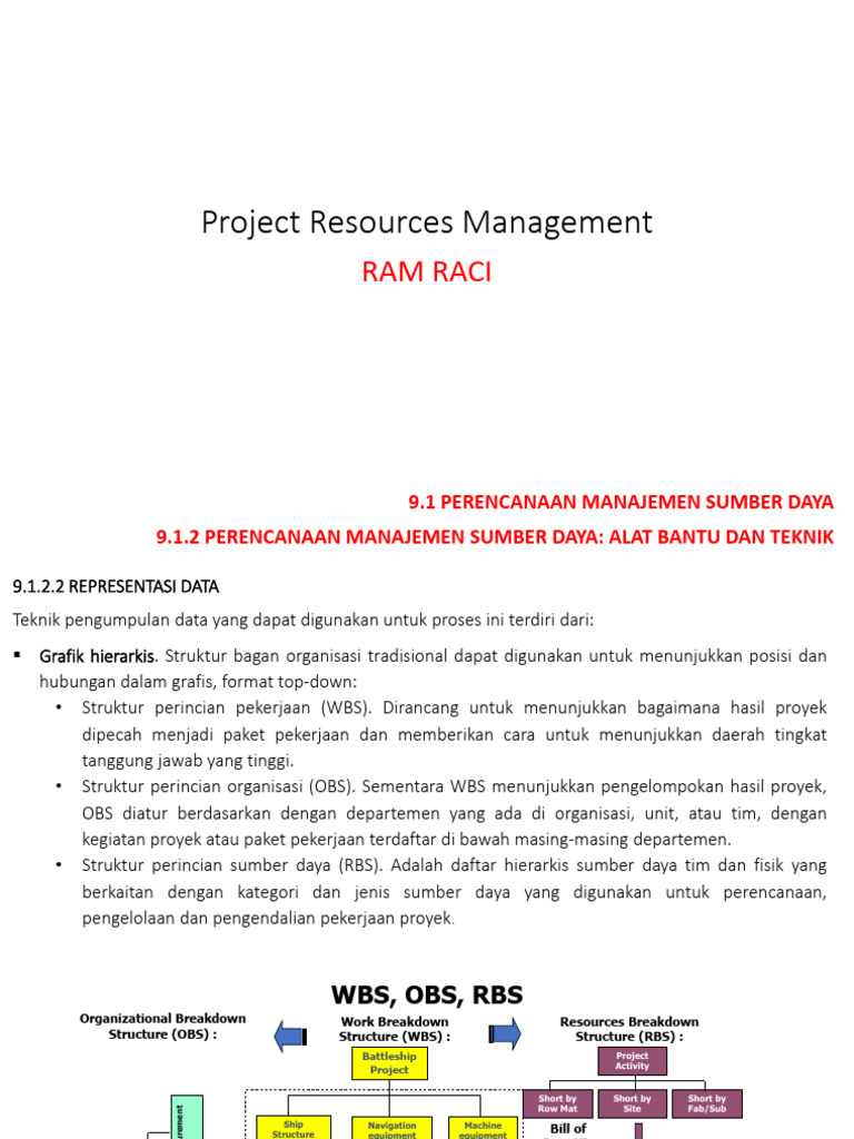 Project Resources Management RAM RACI | PDF | Seni | Teknologi & Rekayasa
