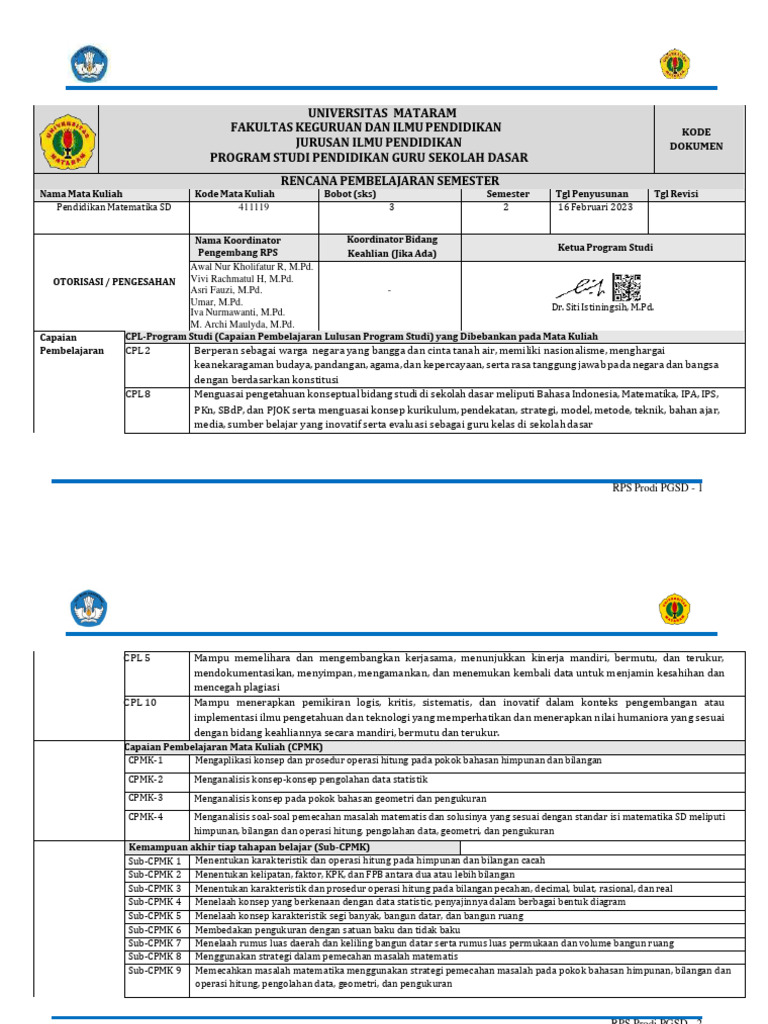 RPS Pend MTK SD 2023 | PDF | Komputer