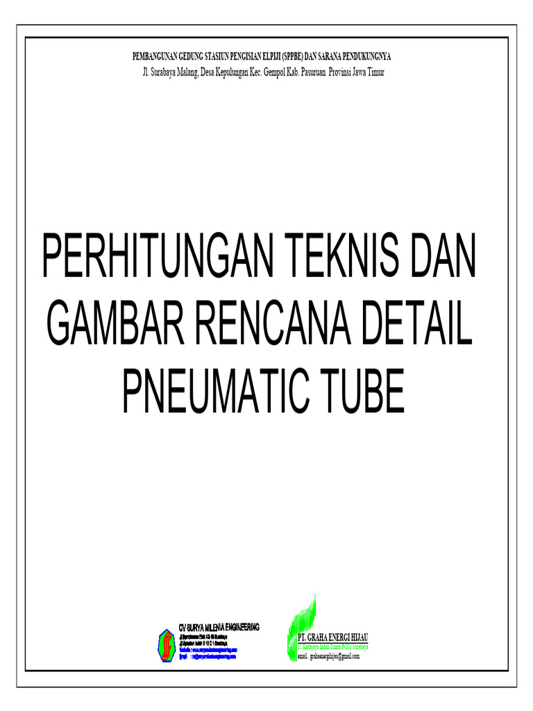 6 15 Perhitungan Gambar Teknis Pneumatic Tube | PDF