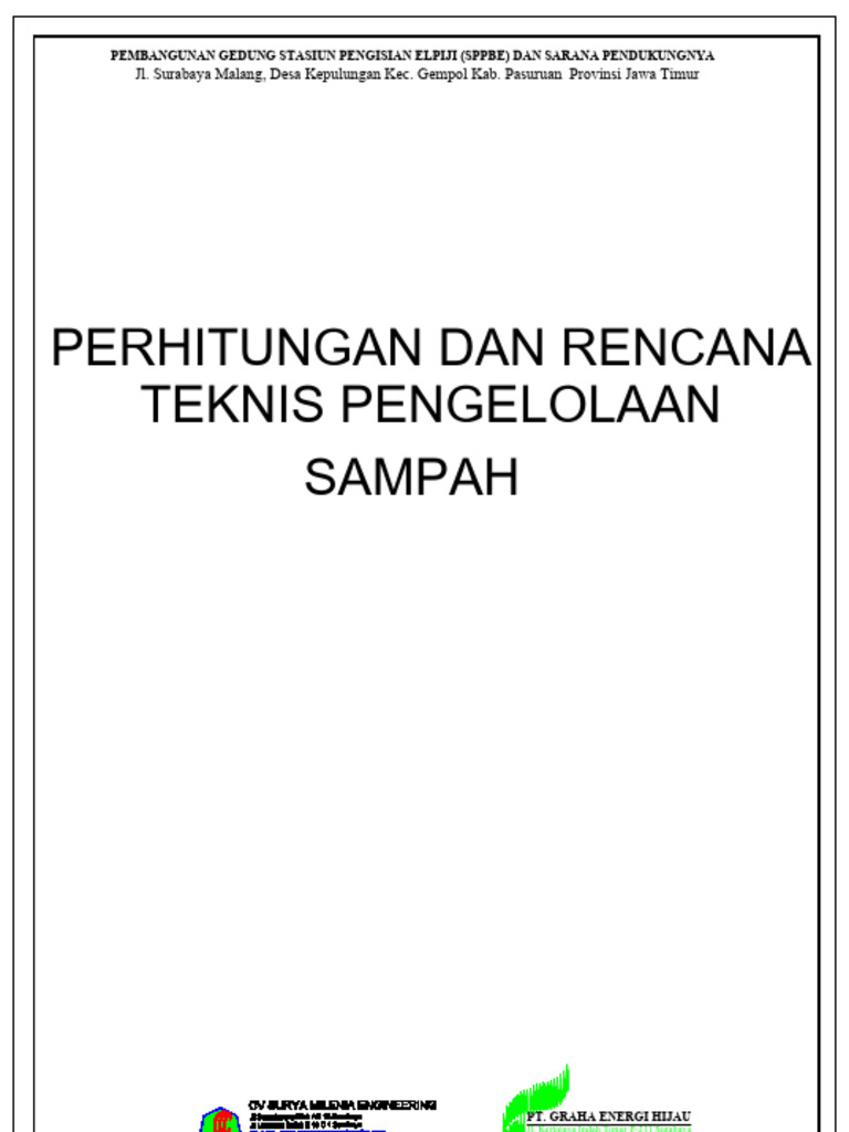 6 20 Perhitungan Pengelolaan Sampah | PDF
