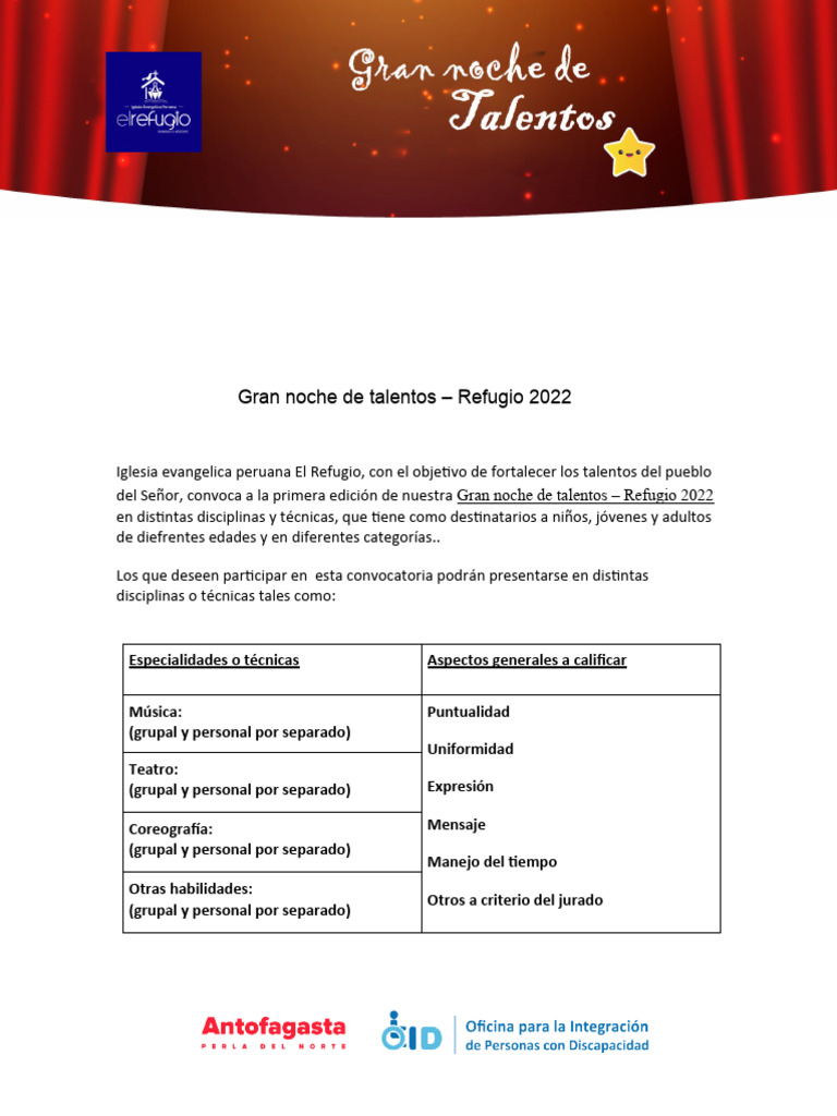 Bases Busca Talentos | PDF