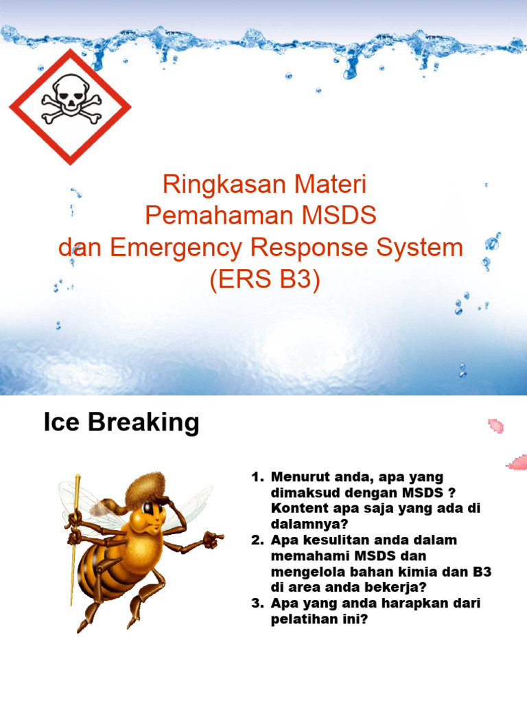 Pemahaman MSDS & ERS B3 | PDF | Sains & Matematika