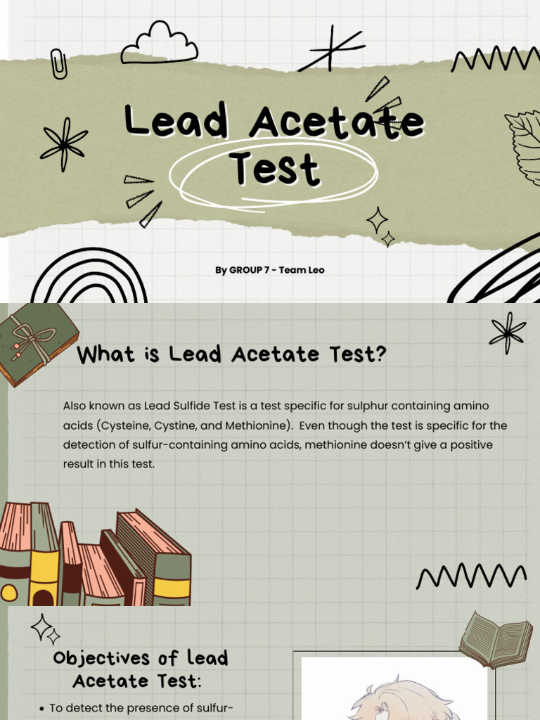 Lead Acetate Test GRP 7 | PDF | Cysteine | Sulfur