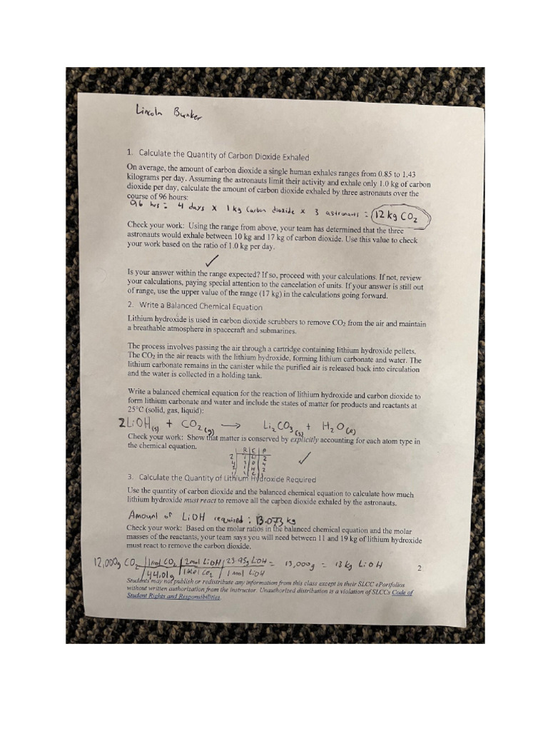 Signature Assignment Chem 1010 | PDF