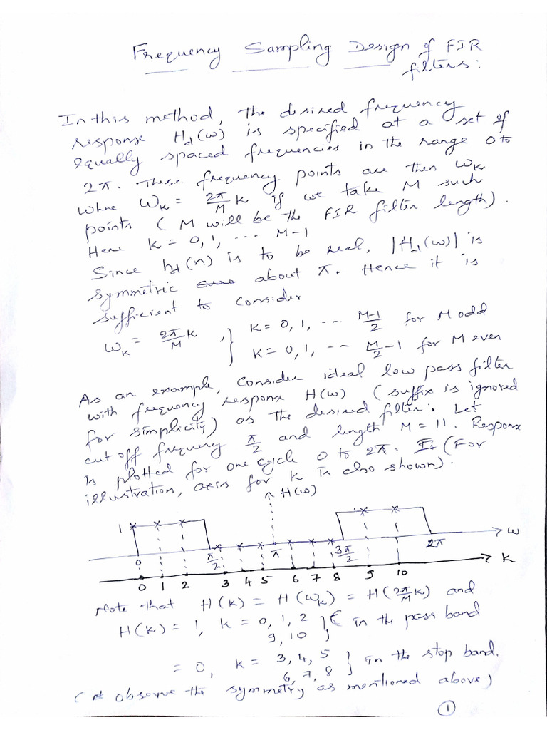 FIR Design Using Frequency Sampling | PDF