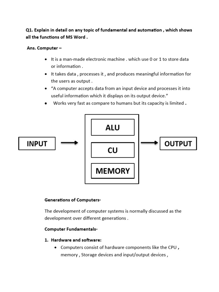 Computer Fundamentals Assignment | PDF | Computer Data Storage | Computer Hardware