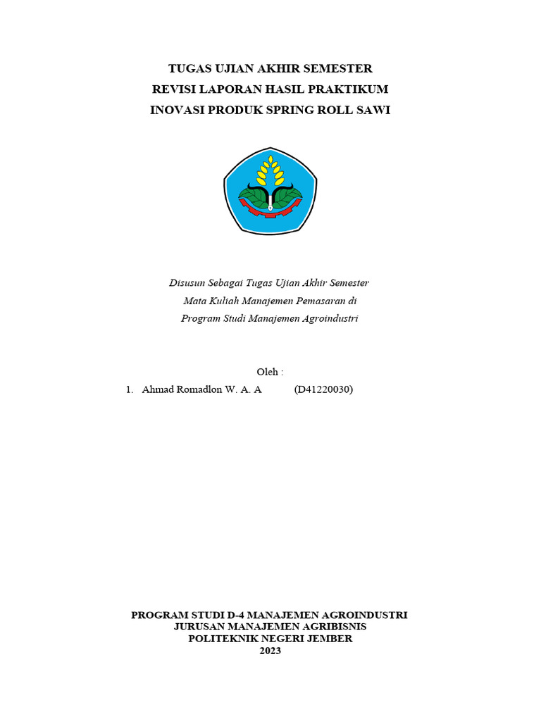 Tugas UAS REVISI LAPORAN PRAKTIKUM BAB 1 DAN 2 | PDF | Bisnis