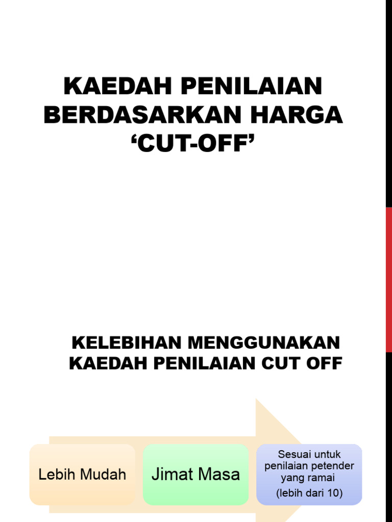 Kaedah Penilaian Cut Off | PDF | Teknologi & Rekayasa