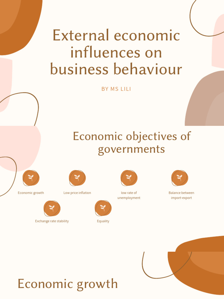 External Economic Influences On Business Activities | PDF