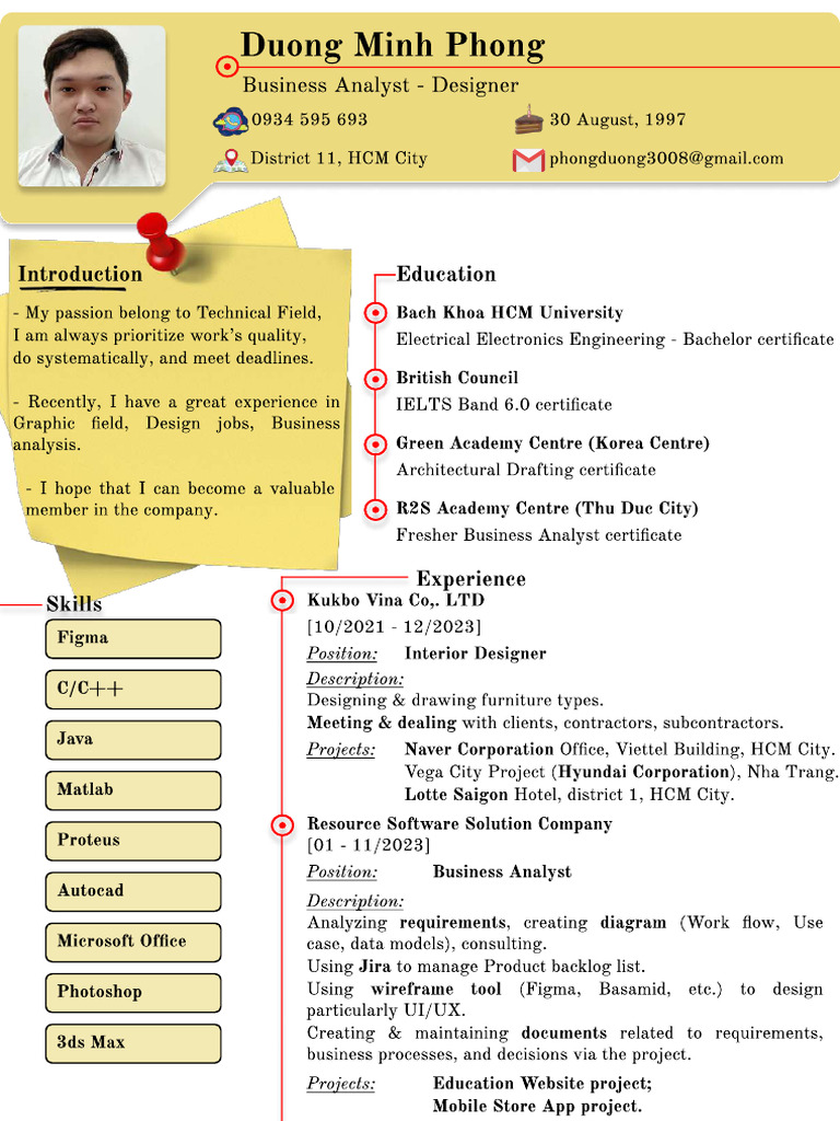 CV_Duong-Minh-Phong | PDF | Ho Chi Minh City | Systems Engineering