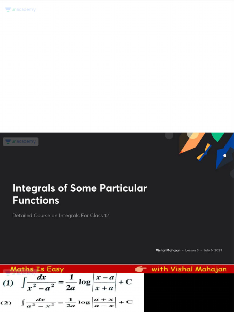 Integrals of Some Particular Functions With Anno | PDF