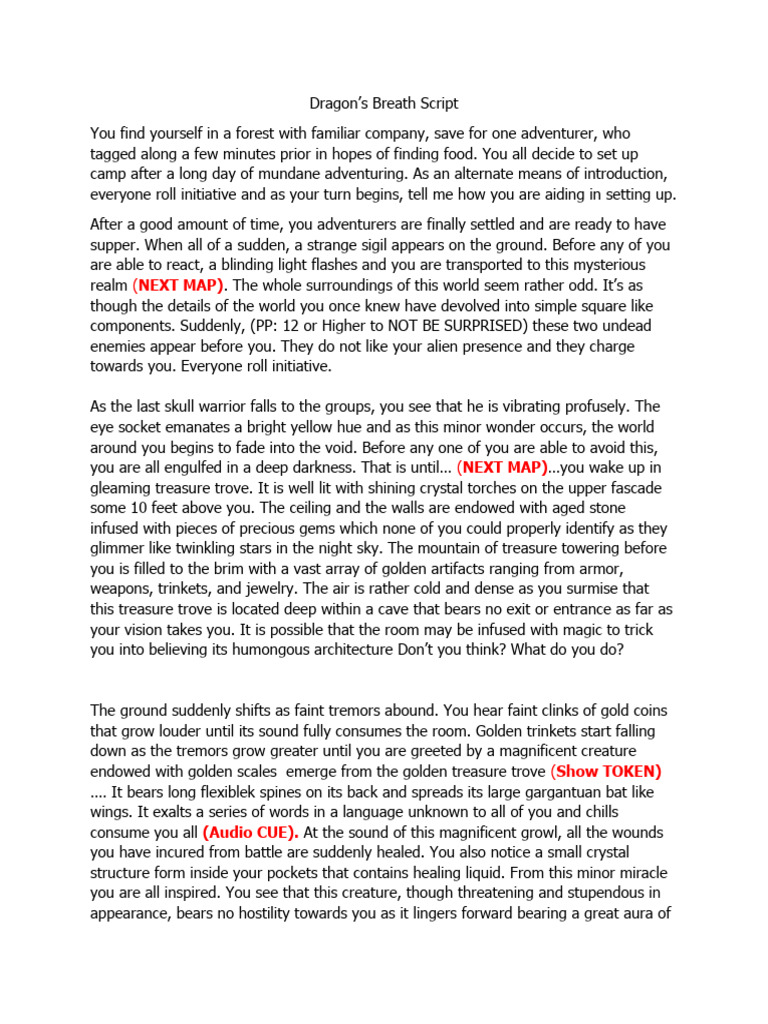Dragon's Breath Script | PDF