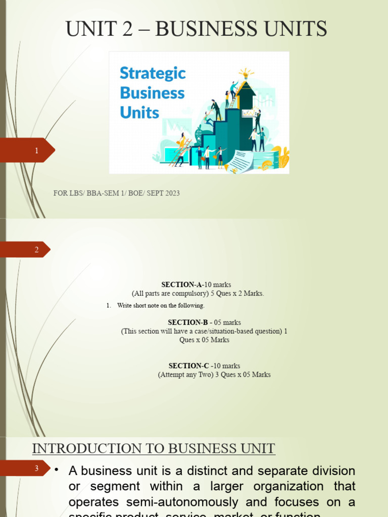 Ppt Unit 2 - Business Unit | PDF | Business | Innovation