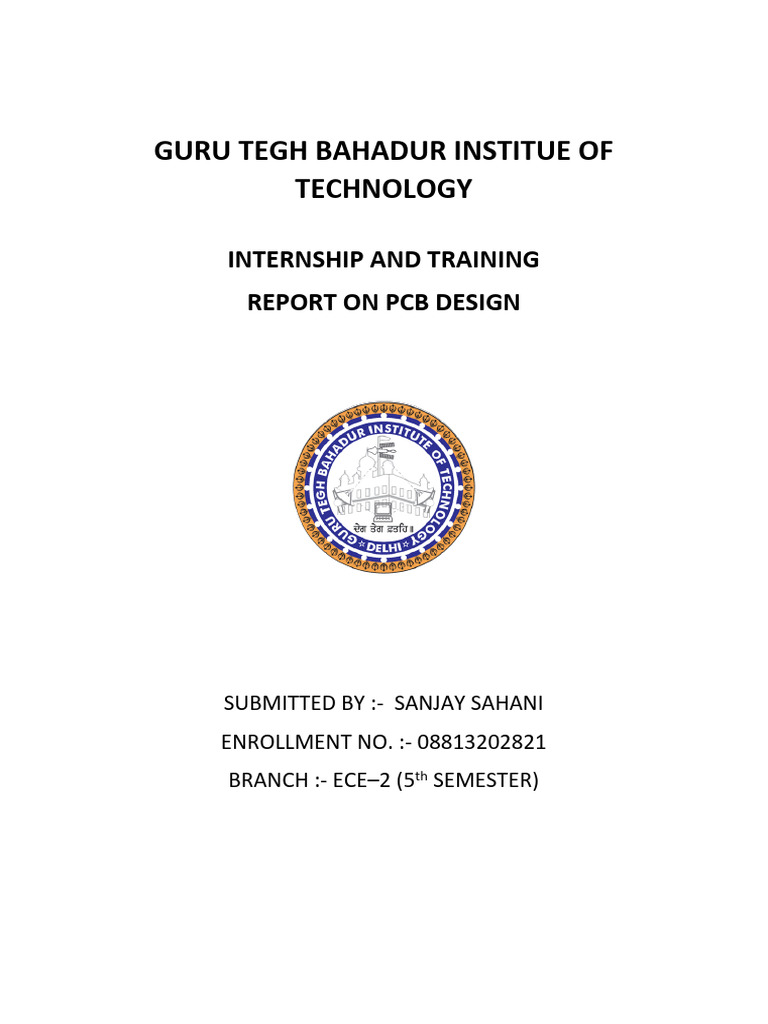 PCB Designingb Report | PDF | Printed Circuit Board | Electronic Circuits