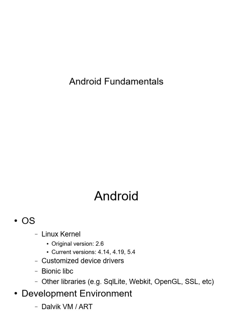 Android Fundamentals | PDF