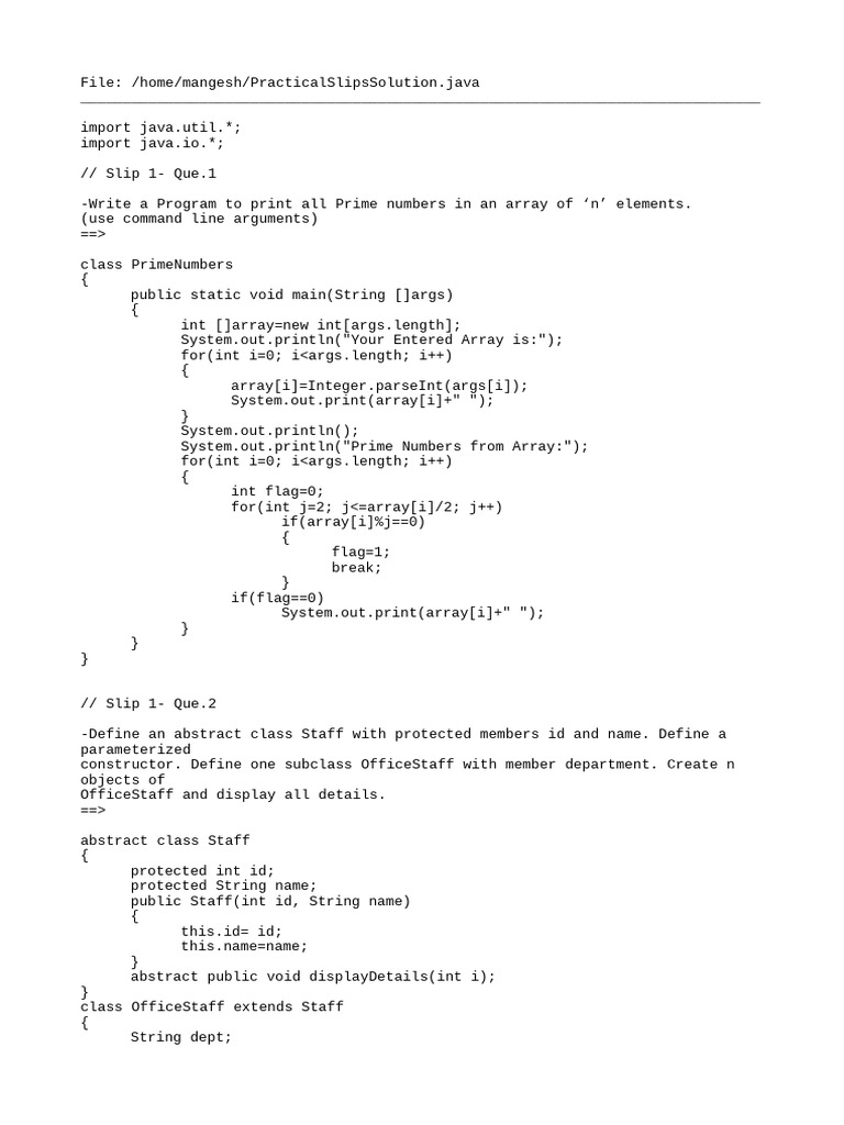 Practicalslipssolution Pdf Class Computer Programming Constructor Object Oriented 