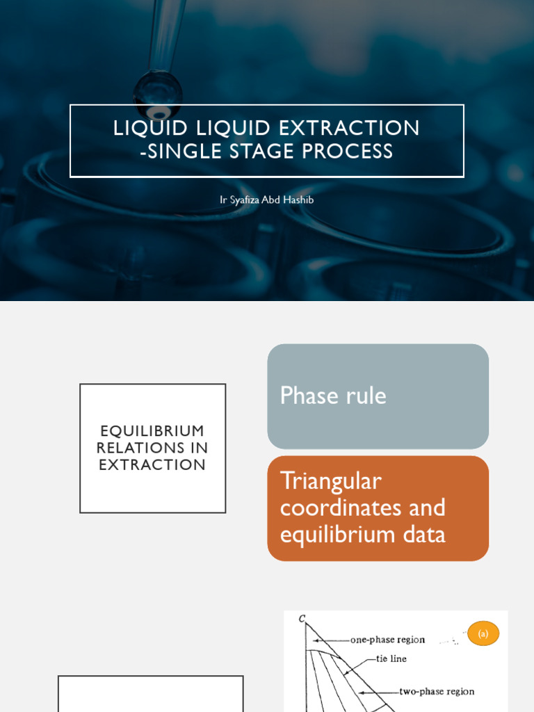 Single Stage Liquid-Liquid Extraction | PDF | Phase (Matter) | Phase Diagram