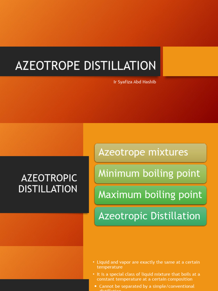 Chapter 1 Azeotrope and Multicomponent Distillation | PDF ...